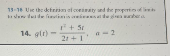 Solved 13-16 Use the definition of continuity and the | Chegg.com