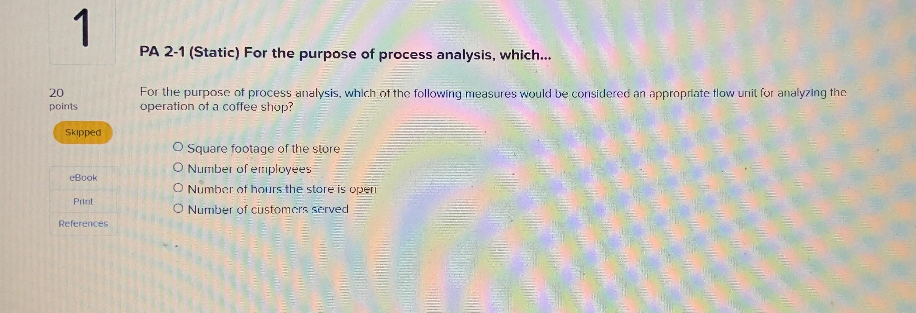 Solved 1PA 2-1 (Static) ﻿For the purpose of process | Chegg.com