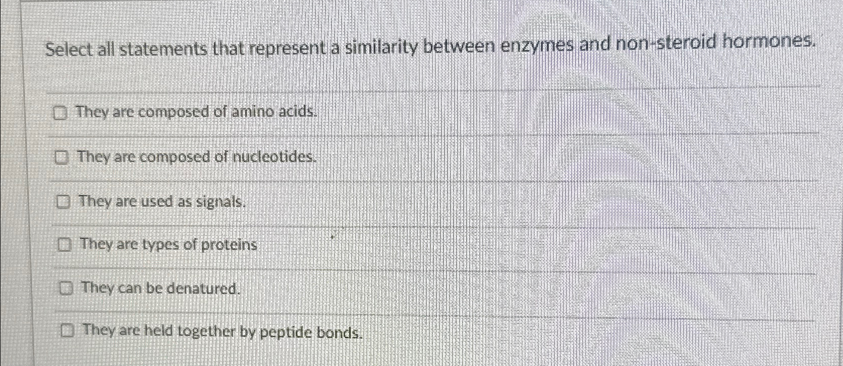 Solved Select all statements that represent a similarity | Chegg.com
