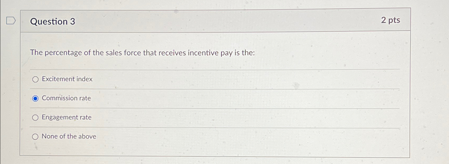 Solved Question 32 ptsThe percentage of the sales force | Chegg.com Solved Question 32 ptsThe percentage of the sales force | Chegg.com