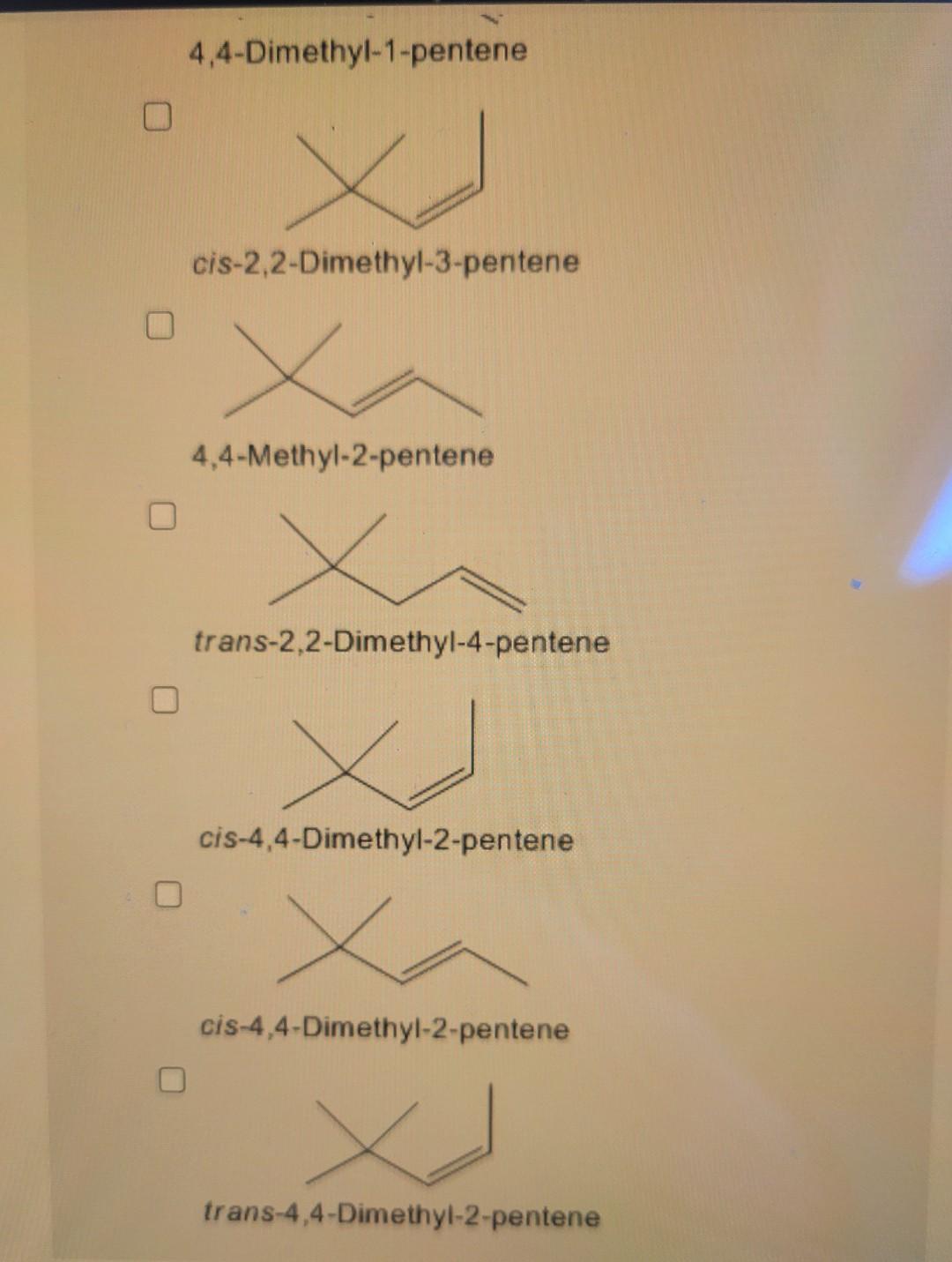 Solved Choose correct names and structural formulas for | Chegg.com