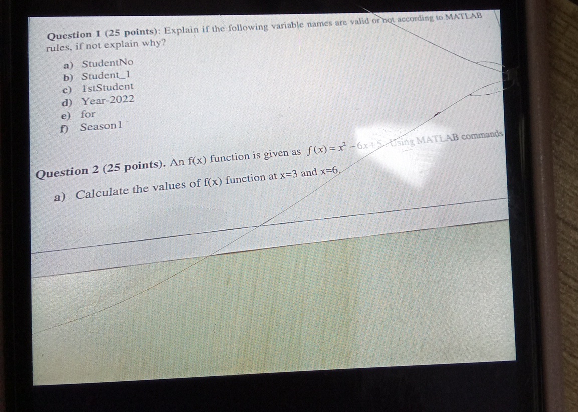 Solved Question 1 (25 ﻿points): Explain if the following | Chegg.com