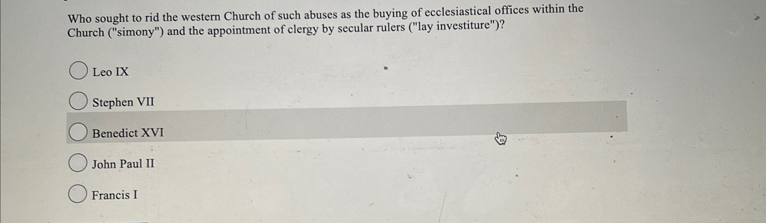 Solved Who sought to rid the western Church of such abuses | Chegg.com