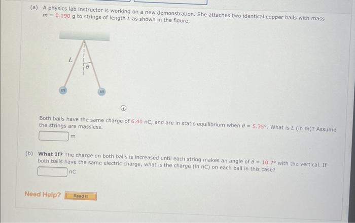 Solved (a) A physics lab instructor is working on a new | Chegg.com
