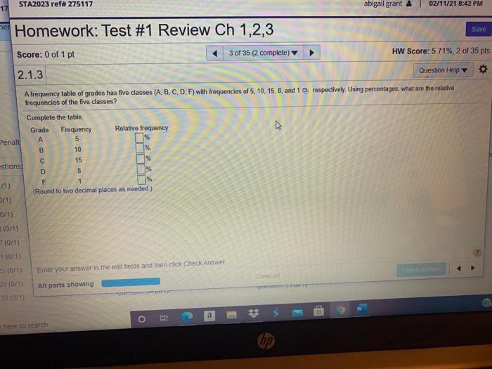 Solved STA2023 ref# 275117 17 abigail grant & 02/11/21 8:42 | Chegg.com Solved STA2023 ref# 275117 17 abigail grant & 02/11/21 8:42 | Chegg.com