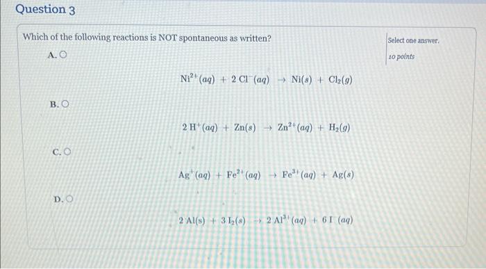 Solved Question 2 Given the following cell notation for a | Chegg.com
