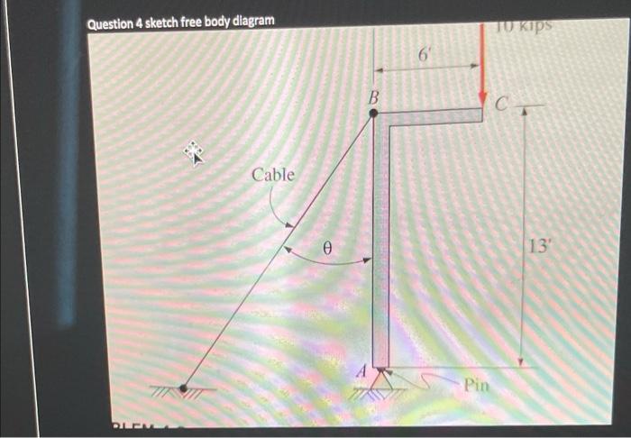 Solved Question 4 sketch free body dlagram | Chegg.com