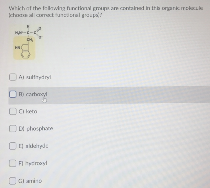 Solved Which of the following functional groups are | Chegg.com