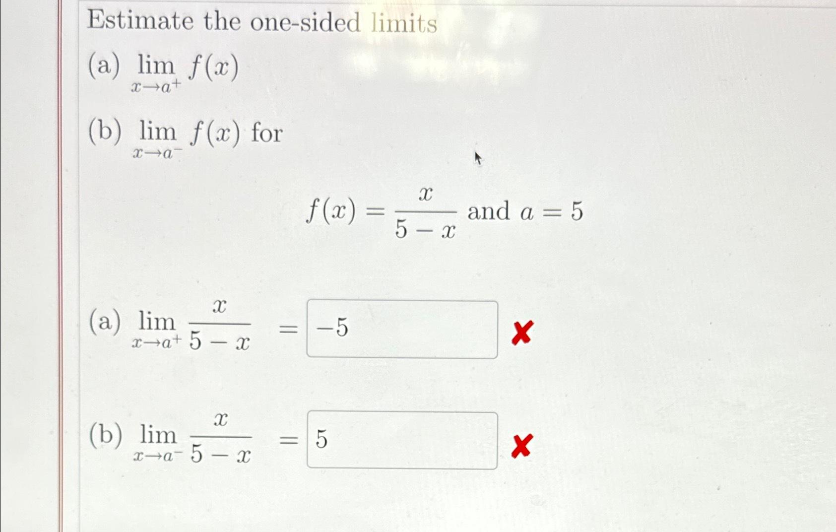Solved Estimate the one-sided | Chegg.com