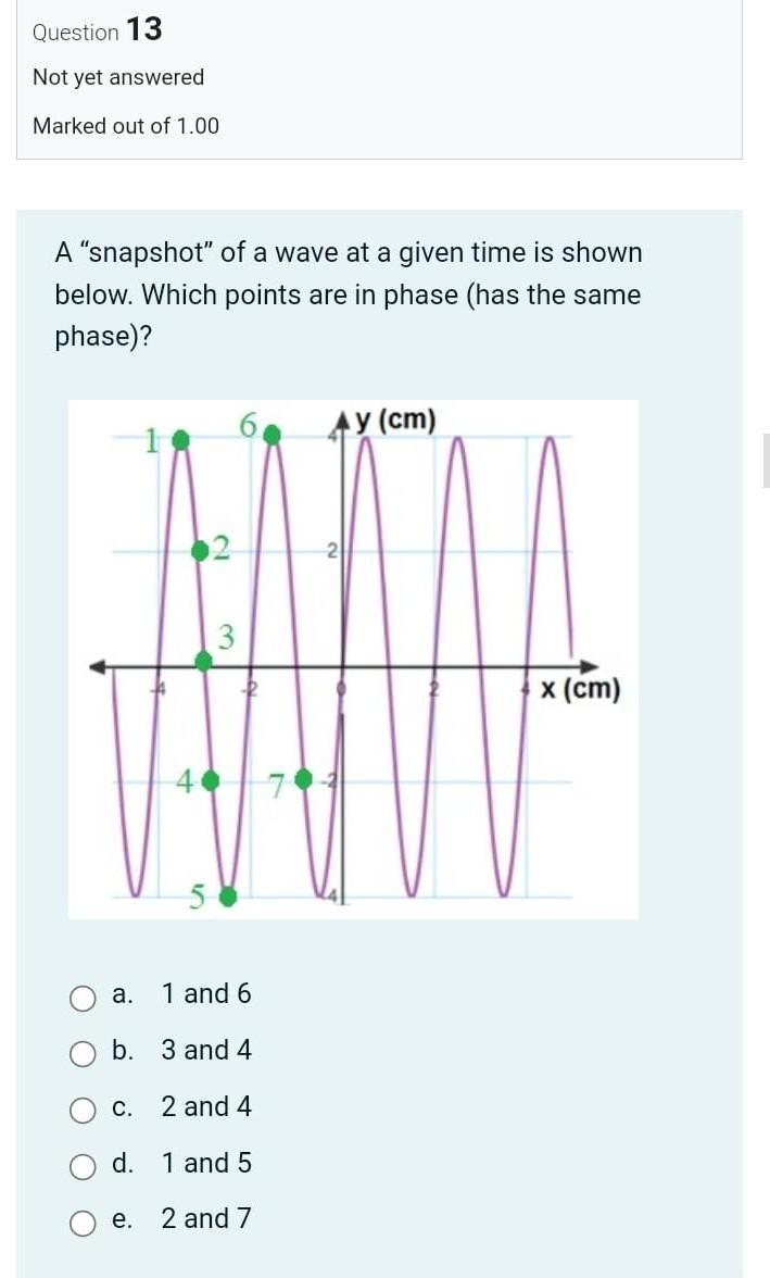 Solved Question 13 Not yet answered Marked out of 1.00 A | Chegg.com