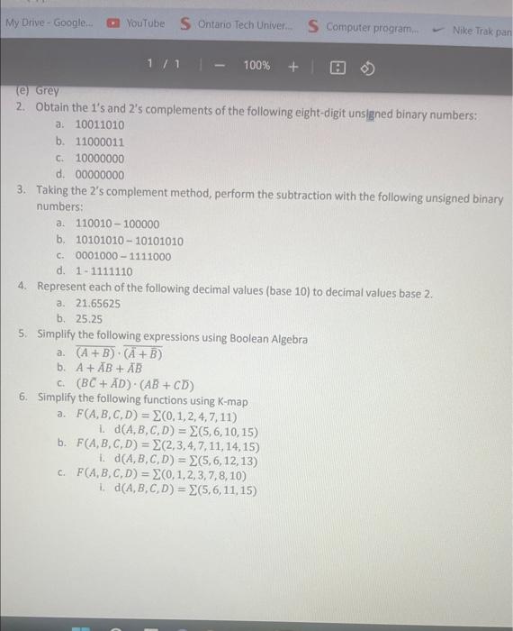 Solved need help with question 2-6 please all answers | Chegg.com
