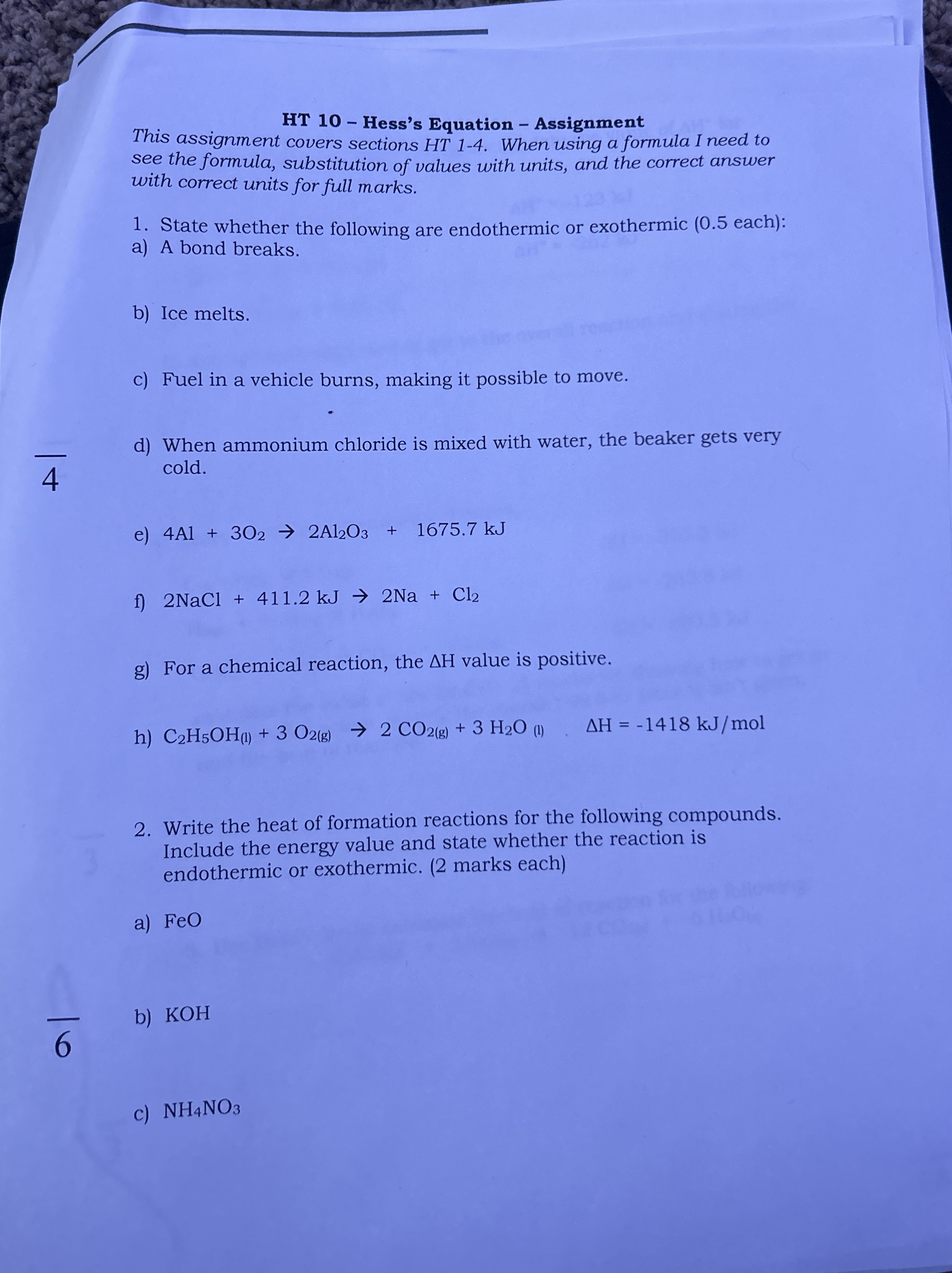 Solved HT 10 - ﻿Hess's Equation - ﻿AssignmentThis assignment | Chegg.com