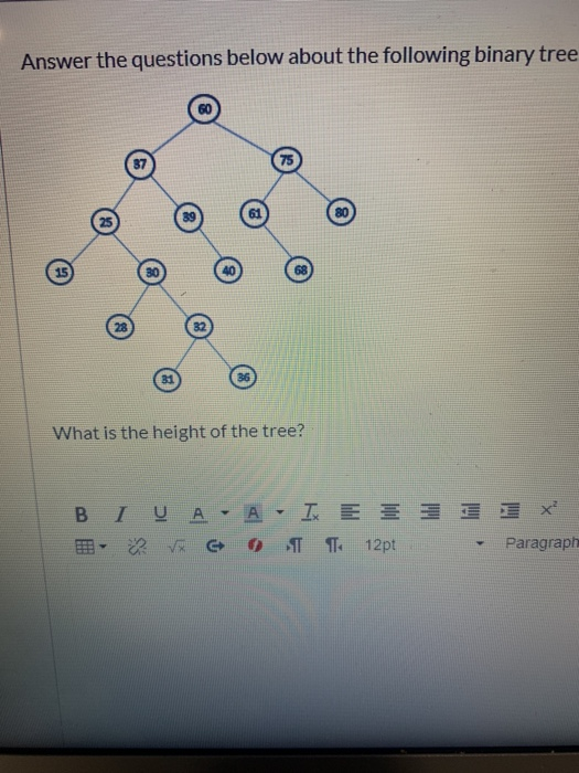 Solved Answer the questions below about the following binary | Chegg.com