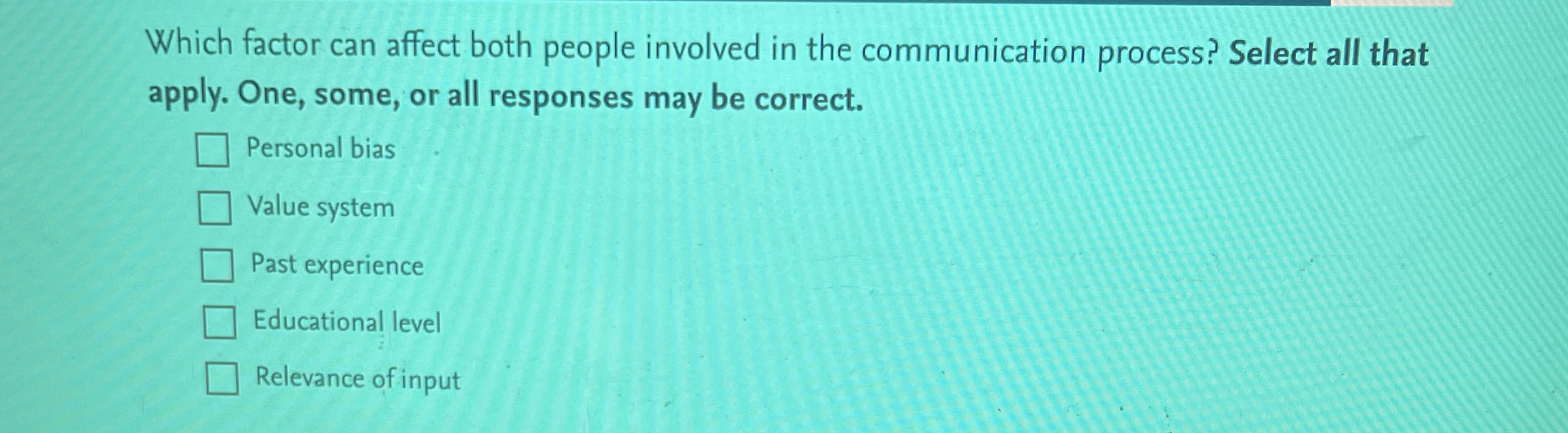 Solved Which factor can affect both people involved in the | Chegg.com