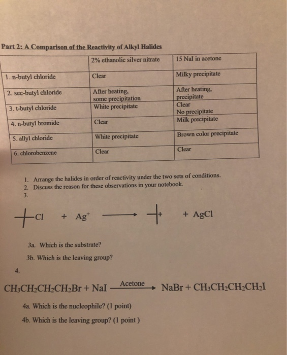 Solved Chapter 9 Nucleophilic Substitution Reaction I Write | Chegg.com