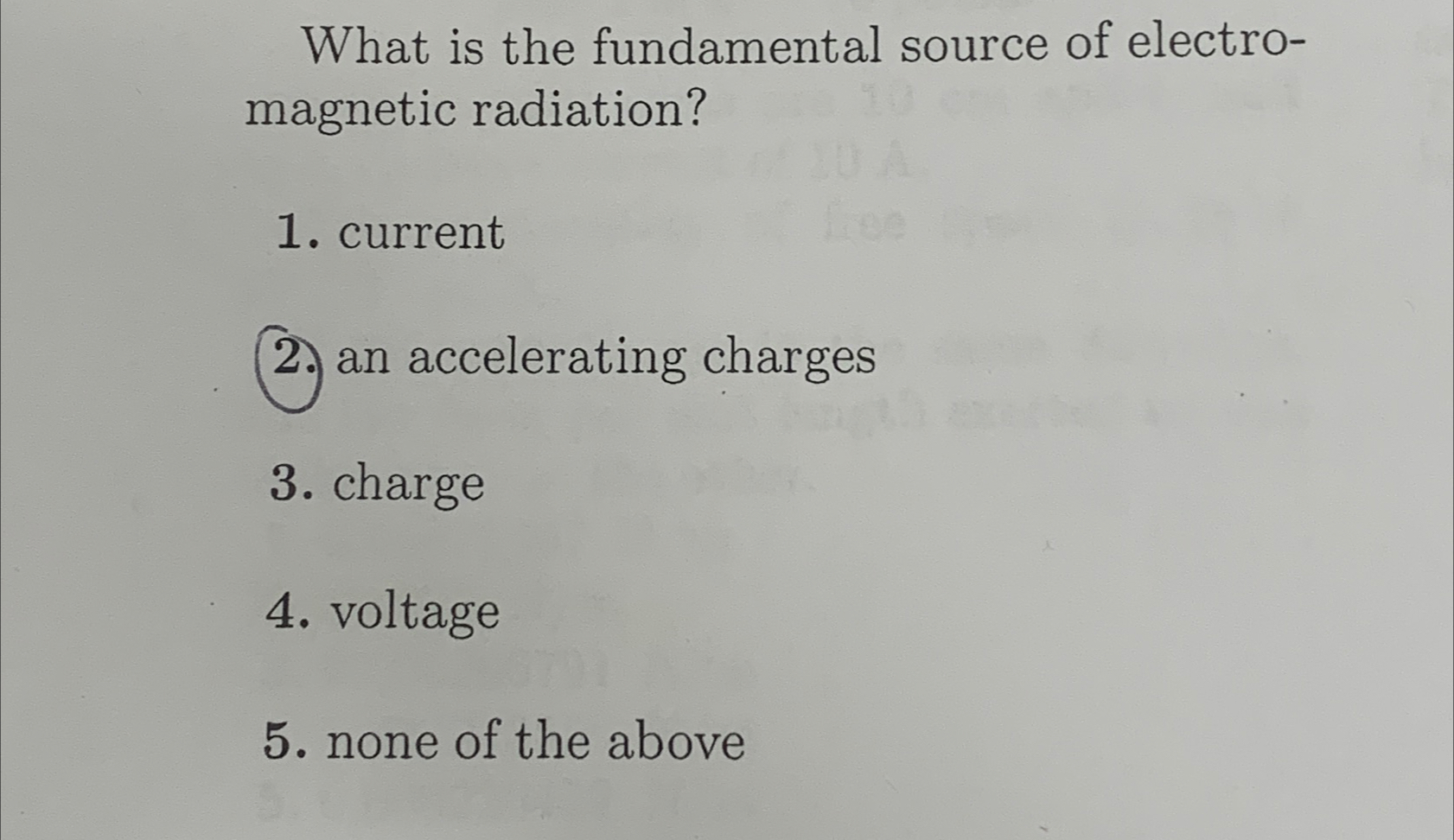 Solved What is the fundamental source of electromagnetic | Chegg.com