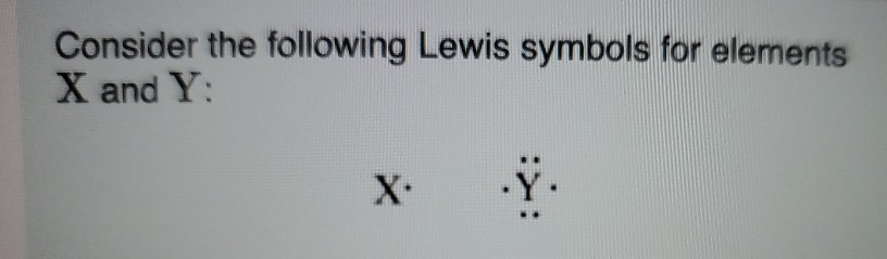 Solved Consider the following Lewis symbols for elements X | Chegg.com