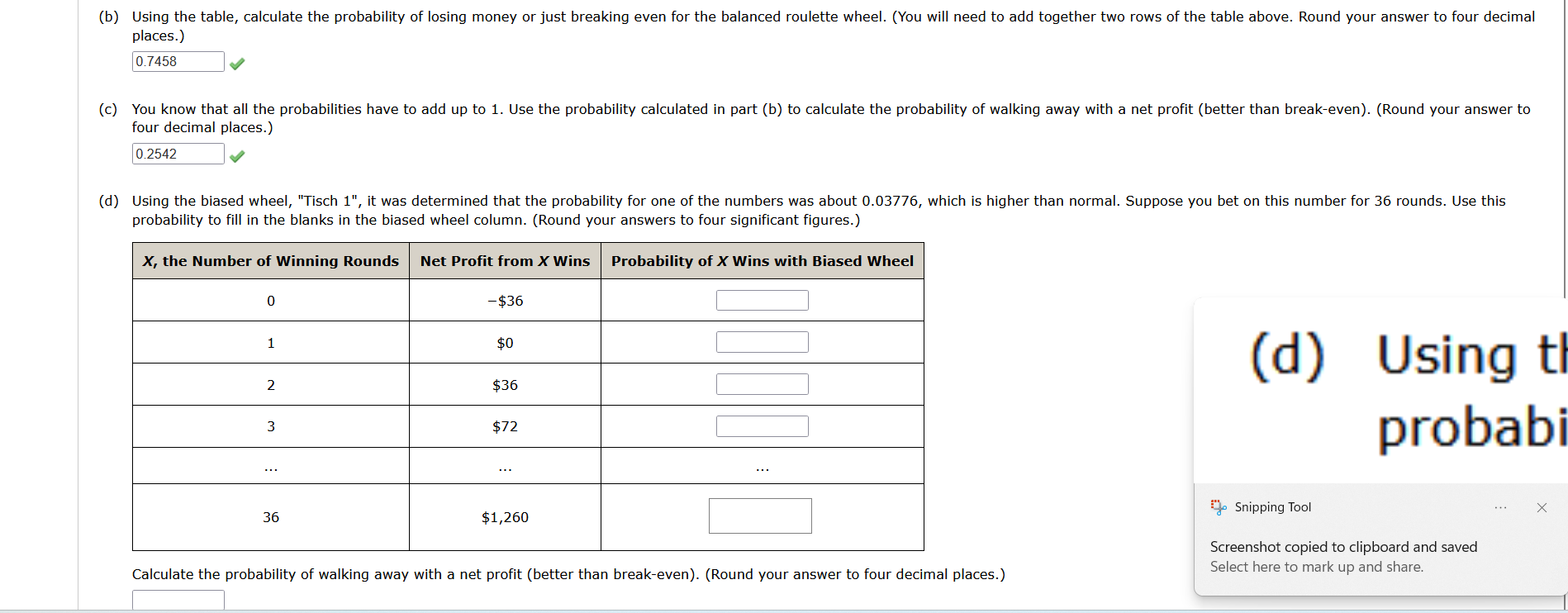 Solved places.)0.7458 ﻿four decimal | Chegg.com