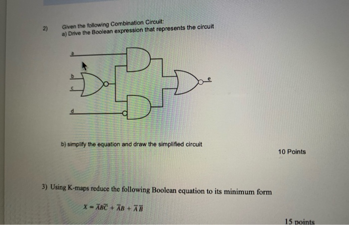 Solved 2) Given the following Combination Circuit: a) Drive | Chegg.com