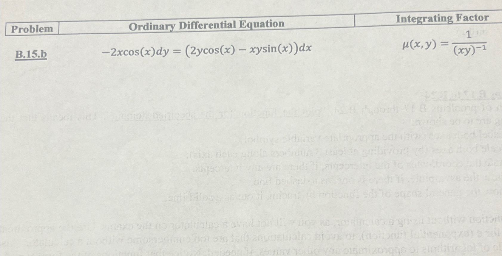 Solved \table[[Problem,Ordinary Differential | Chegg.com