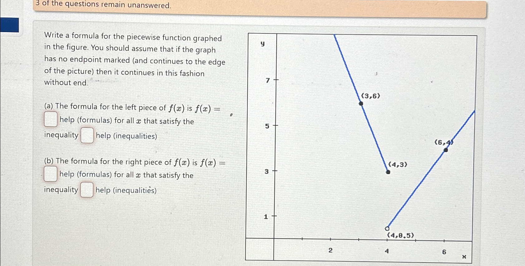 Solved 3 ﻿of the questions remain unanswered.Write a formula | Chegg.com