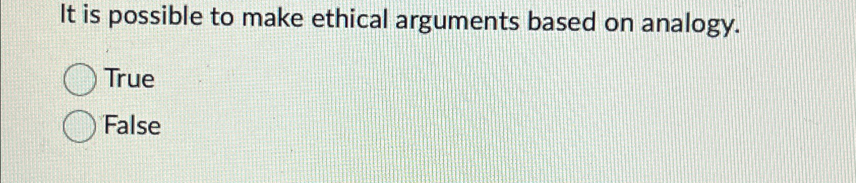 Solved It is possible to make ethical arguments based on | Chegg.com