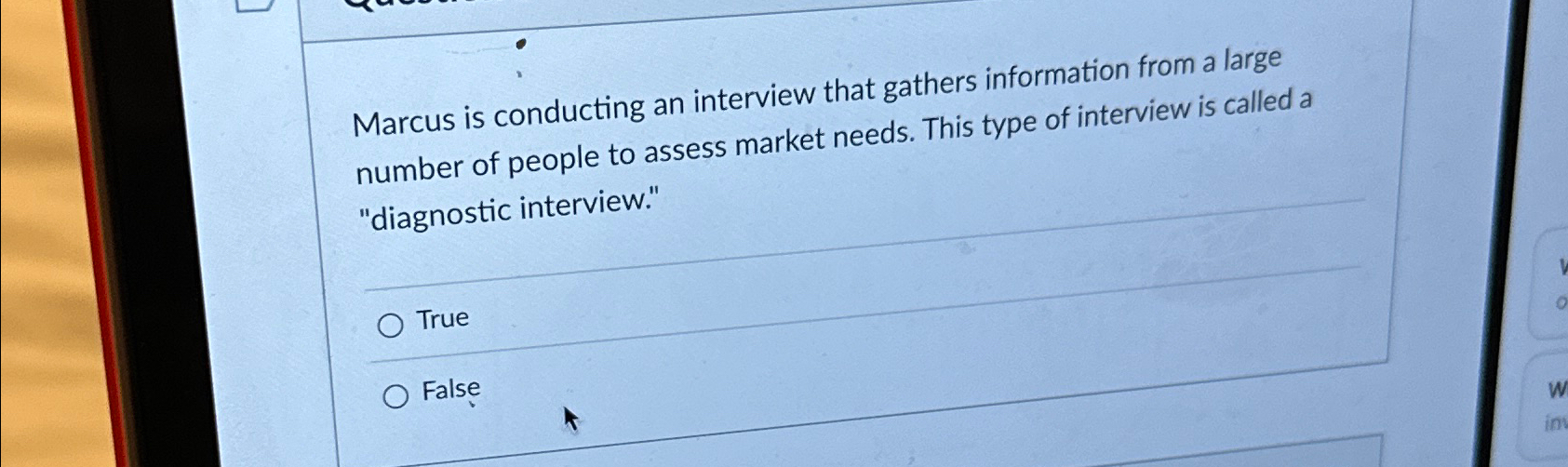 Solved Marcus is conducting an interview that gathers | Chegg.com