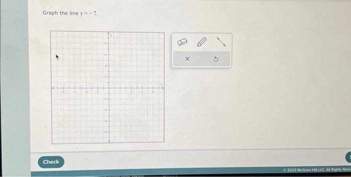 Solved Graph the line y=−7. | Chegg.com