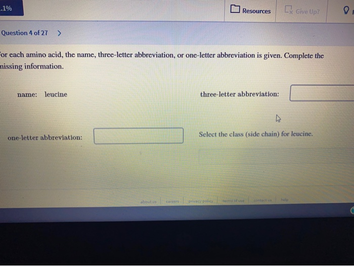 Solved ..1% Resources Ex Give Up? Question 4 of 27 > For | Chegg.com