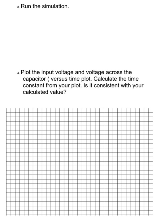 Solved A Transient Analysis of an RC Circuit Simulate the | Chegg.com
