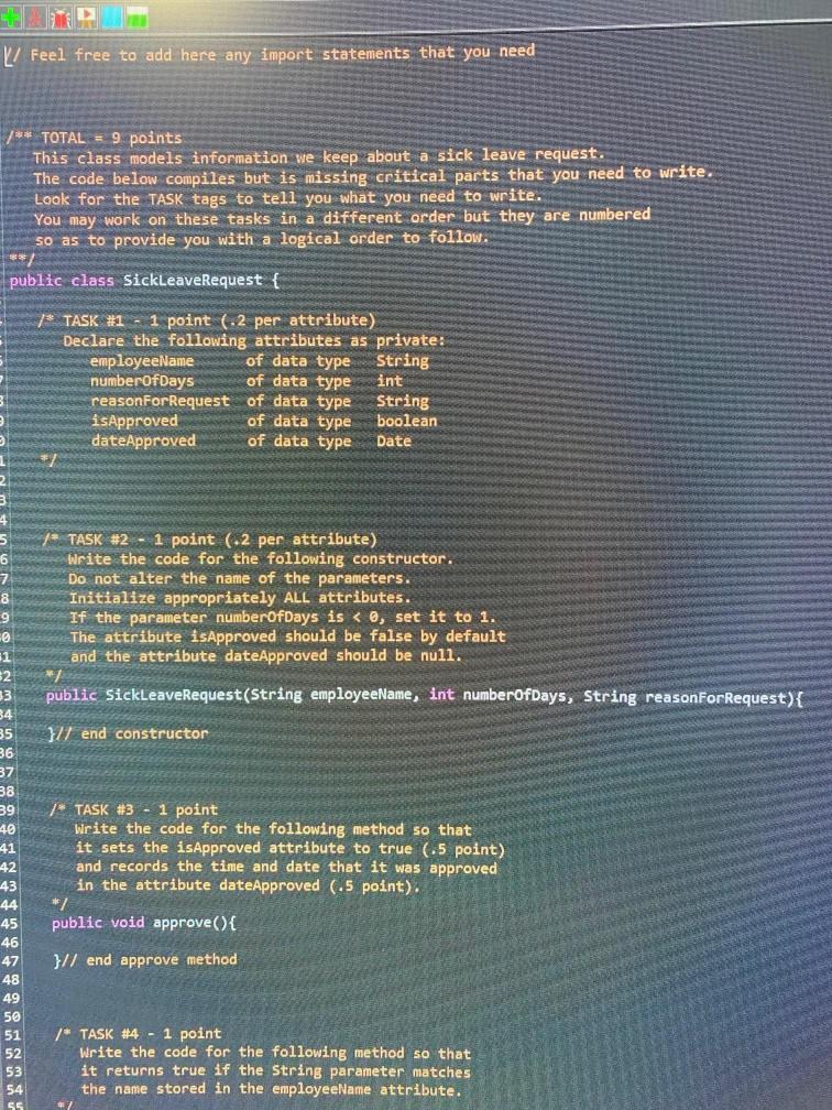 Solved / Feel free to add here any import statements that | Chegg.com