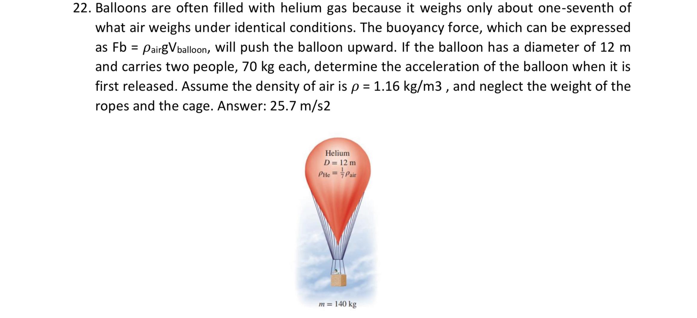 Solved Balloons are often filled with helium gas because it | Chegg.com