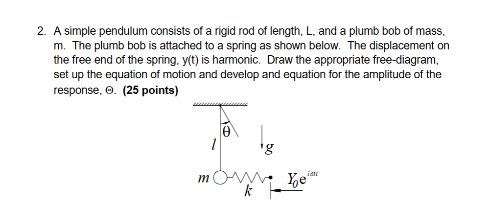 2. ﻿A simple pendulum consists of a rigid rod of | Chegg.com