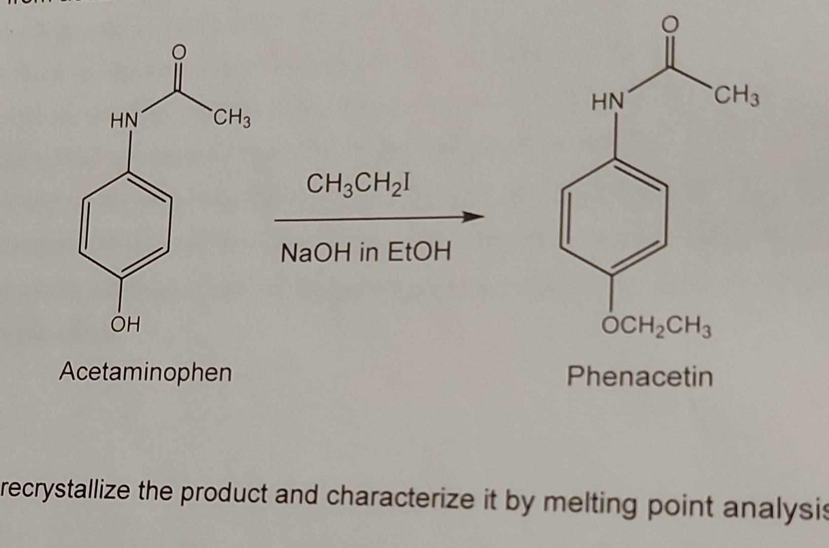 Solved Acetaminophen Phenacetin erystallize the product and | Chegg.com