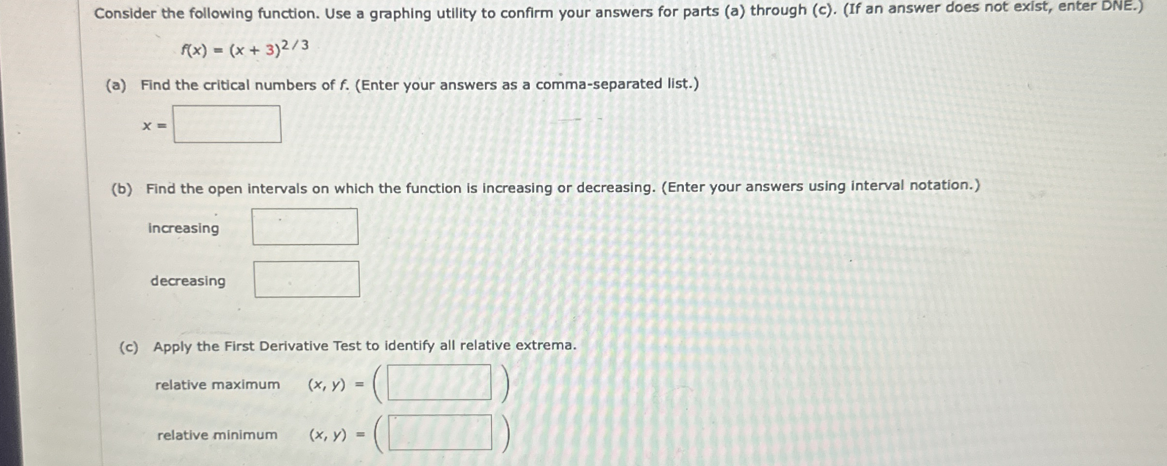 Consider the following function. Use a graphing | Chegg.com