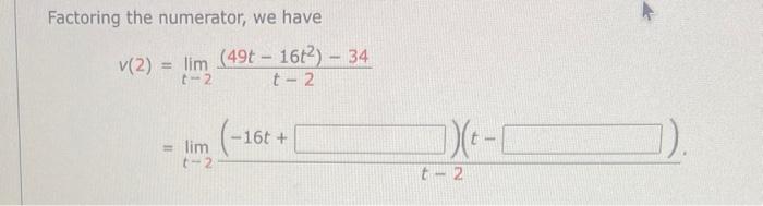 Solved Factoring the numerator, we have | Chegg.com