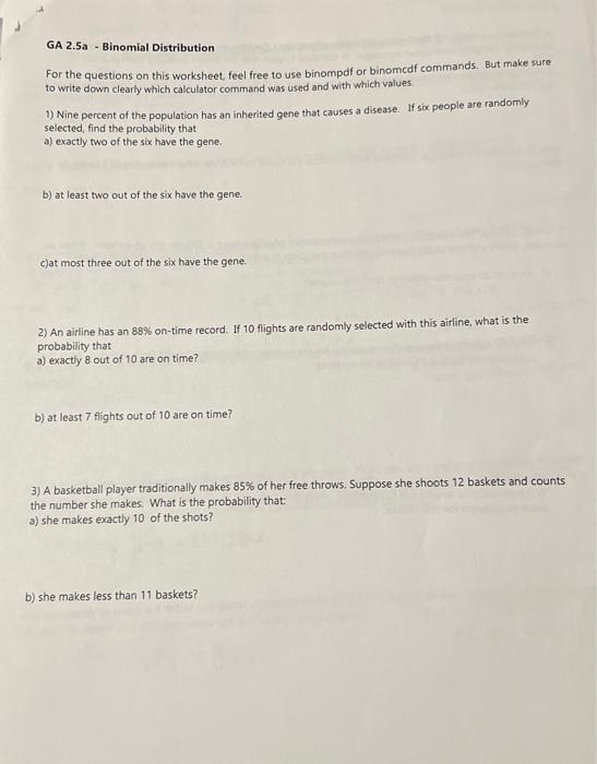 Solved Group Activity 2.4: Discrete Distributions and | Chegg.com