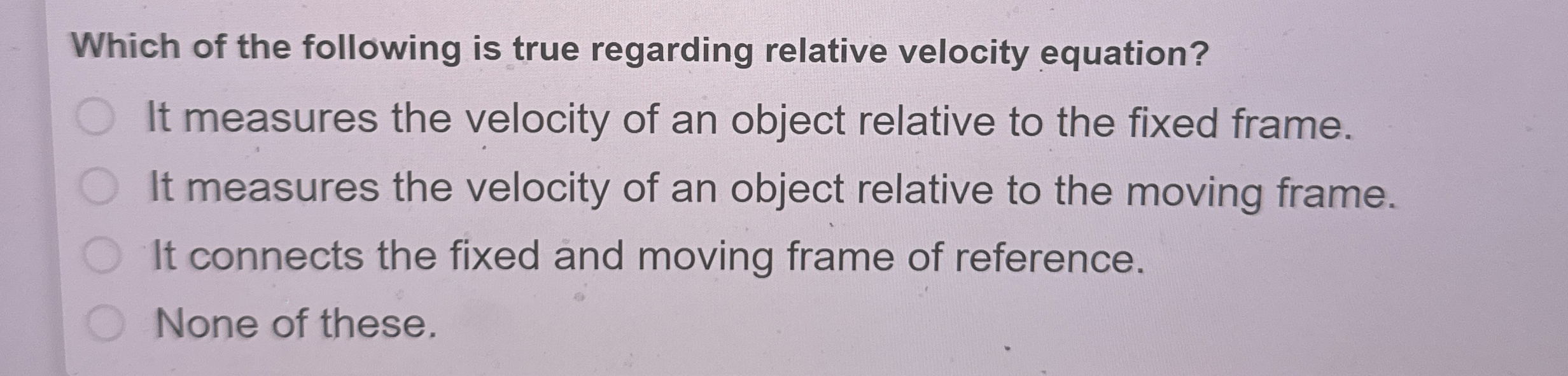 Solved Which of the following is true regarding relative | Chegg.com