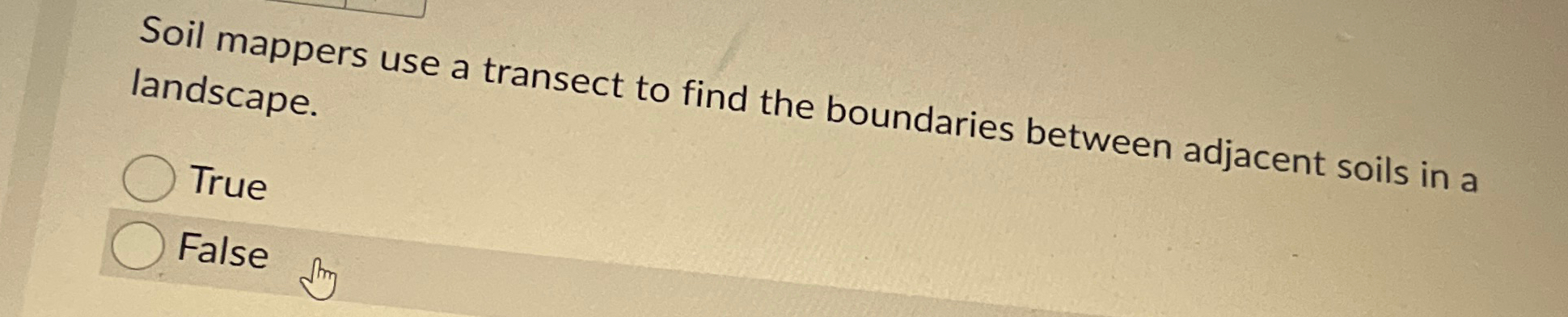 Solved Soil mappers use a transect to find the boundaries | Chegg.com