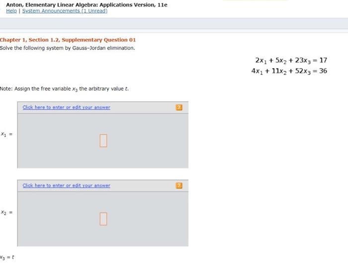 Solved Anton, Elementary Linear Algebra: Applications | Chegg.com