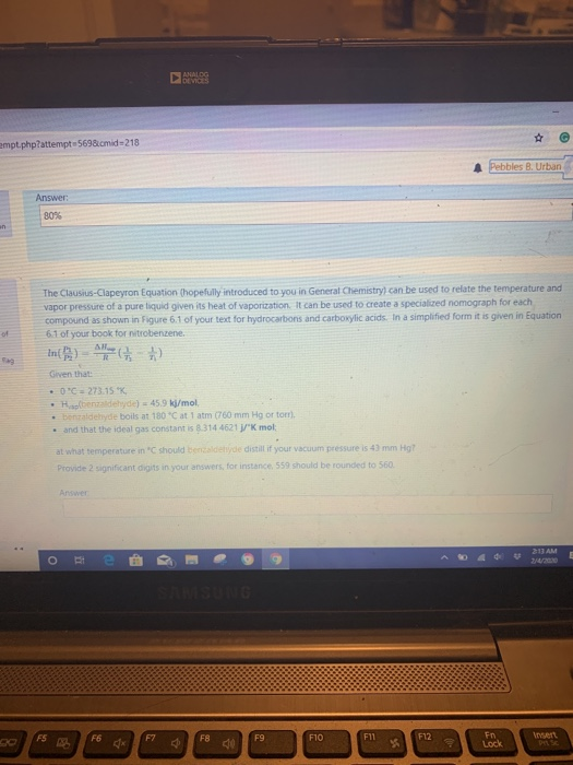 Solved @ empt.php?attempt 5698.cmid218 Pebbles B. Urban | Chegg.com