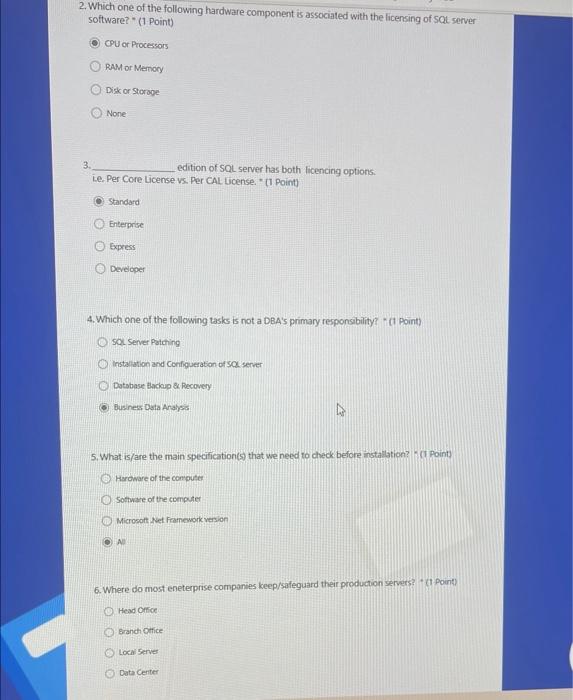 Solved 2. Which one of the following hardware component is | Chegg.com