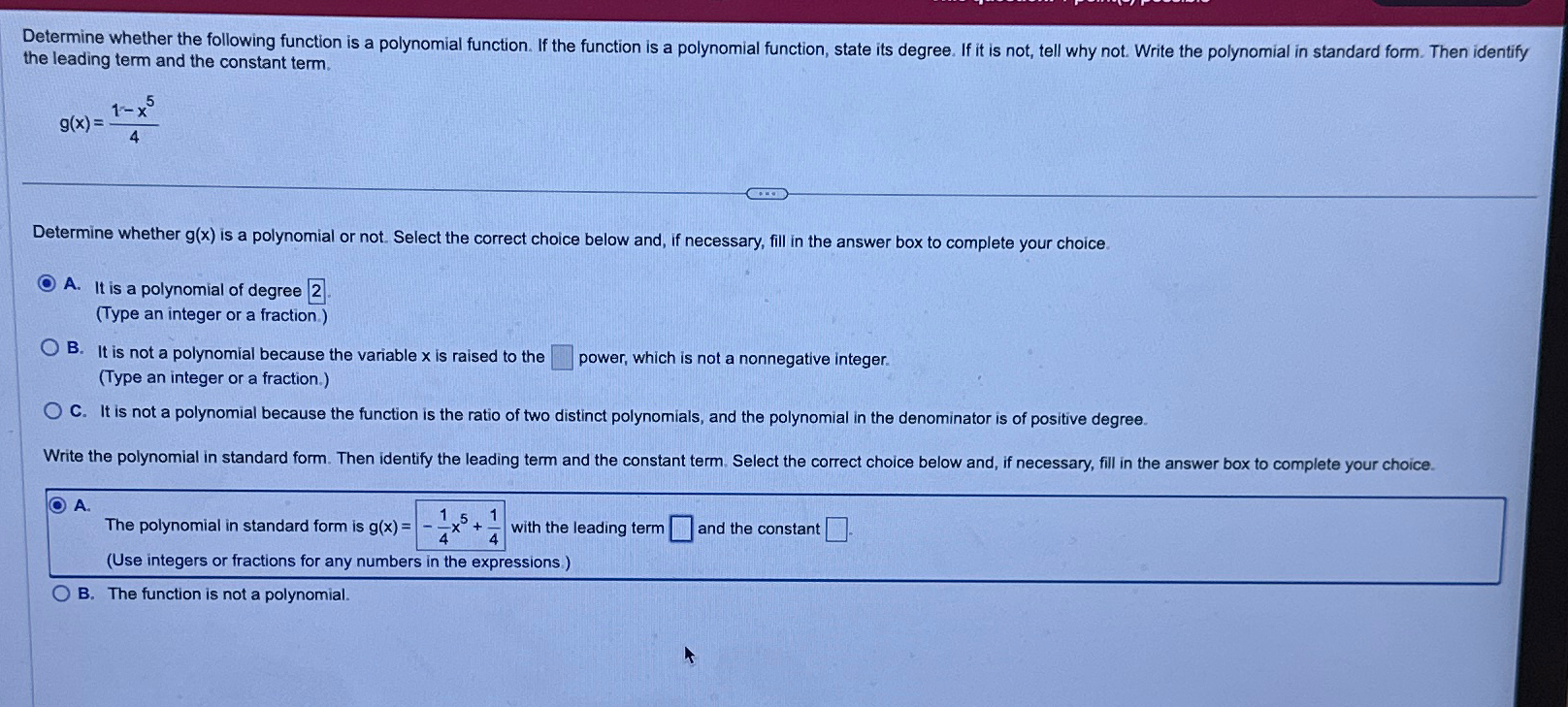 Determine whether the following function is a | Chegg.com Determine whether the following function is a | Chegg.com
