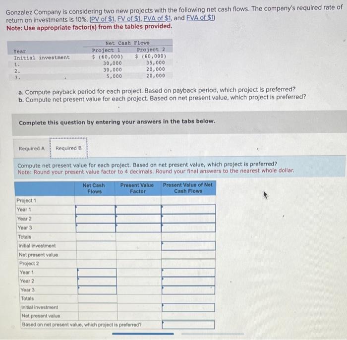 Solved Exercise 26-9 (Static) Payback period; net present | Chegg.com