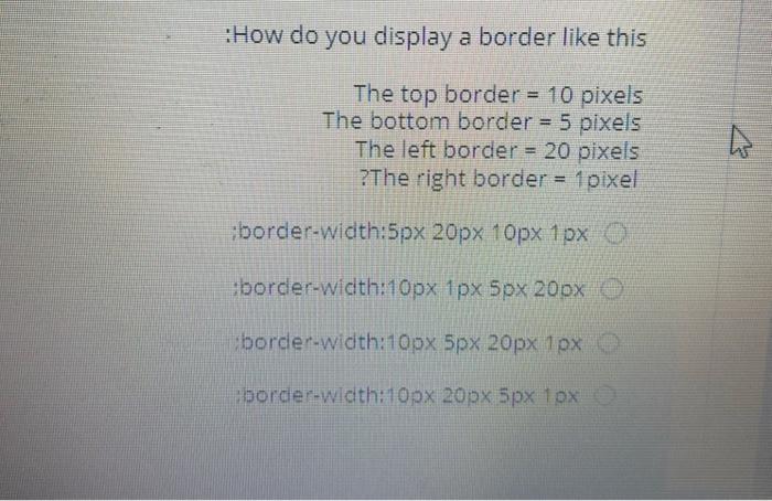 Solved :How do you display a border like this The top border | Chegg.com