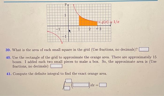 Solved 40. Use the rectangle of the grid to approximate the | Chegg.com