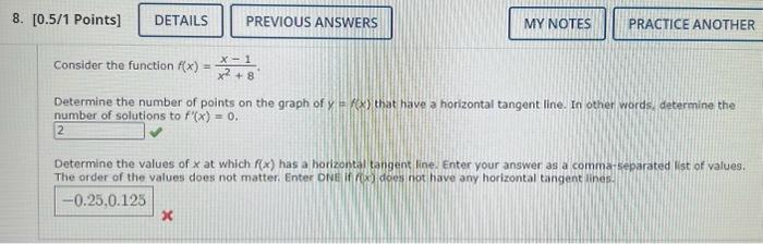 Solved Consider the function f(x)=x2+8x−1 Determine the | Chegg.com