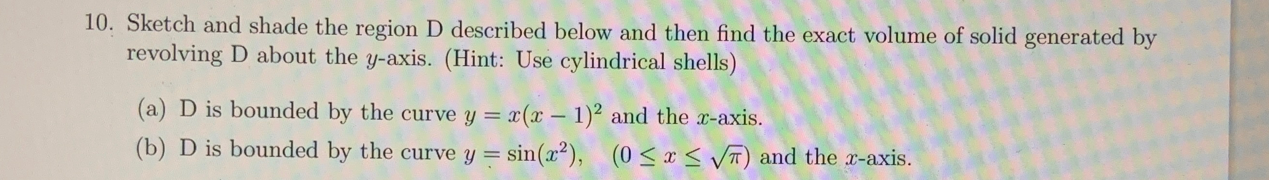 Solved Sketch and shade the region D described below and | Chegg.com