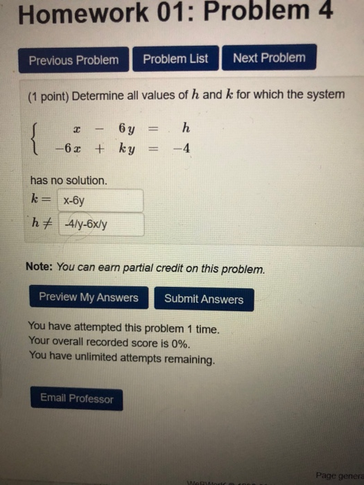 Solved Homework 01: Problem 4 Previous Problem Problem List | Chegg.com