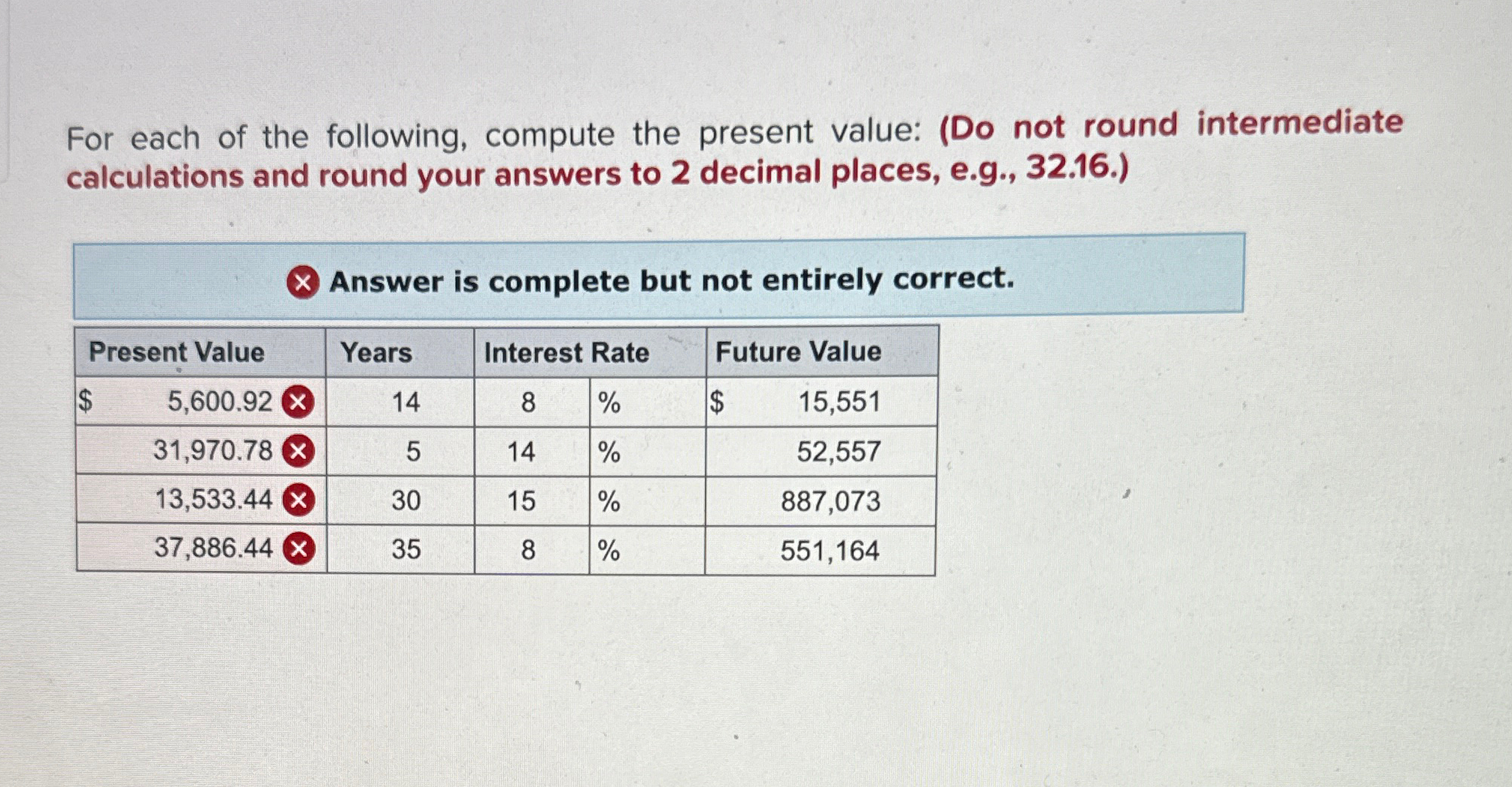 Solved For each of the following, compute the present value: | Chegg.com